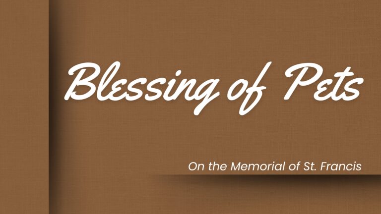 Blessing of Pets - Sts. Anne & Joachim Catholic Church