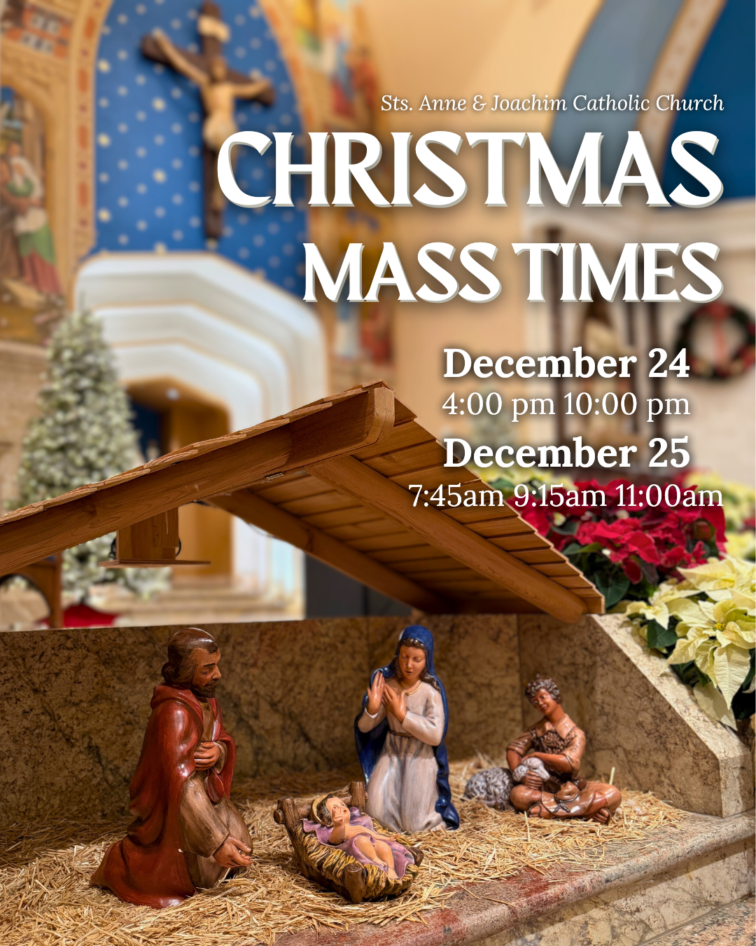 Mass & Confession Times - Sts. Anne & Joachim Catholic Church
